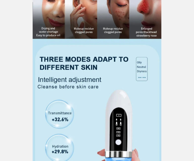 Vacuum Pore Cleaner – 6-in-1 Blackhead Remover for Clear & Healthy Skin - Pixie Pk